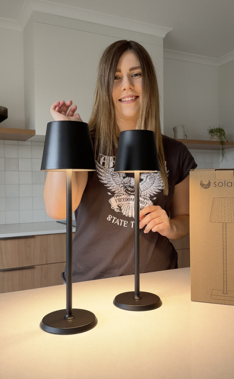 Solariko Table Lamp Medusa | Cordless Battery Operated USB Rechargeable ...